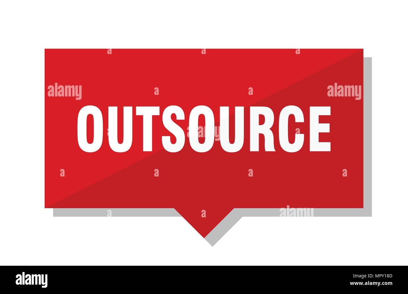 outsource red square price tag Stock Vector Image & Art - Alamy
