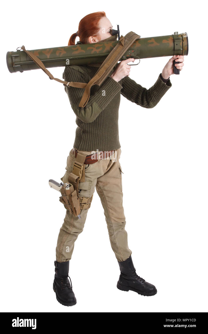 Woman rocket launcher Cut Out Stock Images & Pictures - Alamy