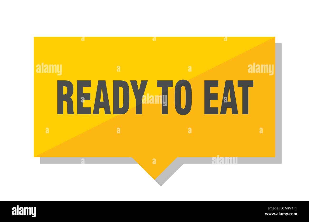 ready to eat yellow square price tag Stock Vector Image & Art - Alamy
