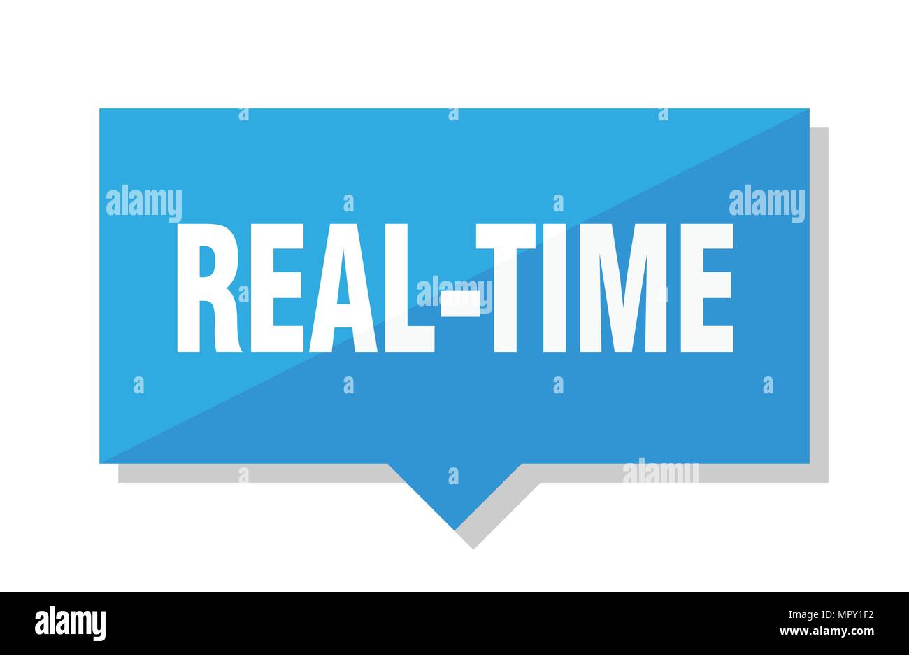 real-time blue square price tag Stock Vector Image & Art - Alamy