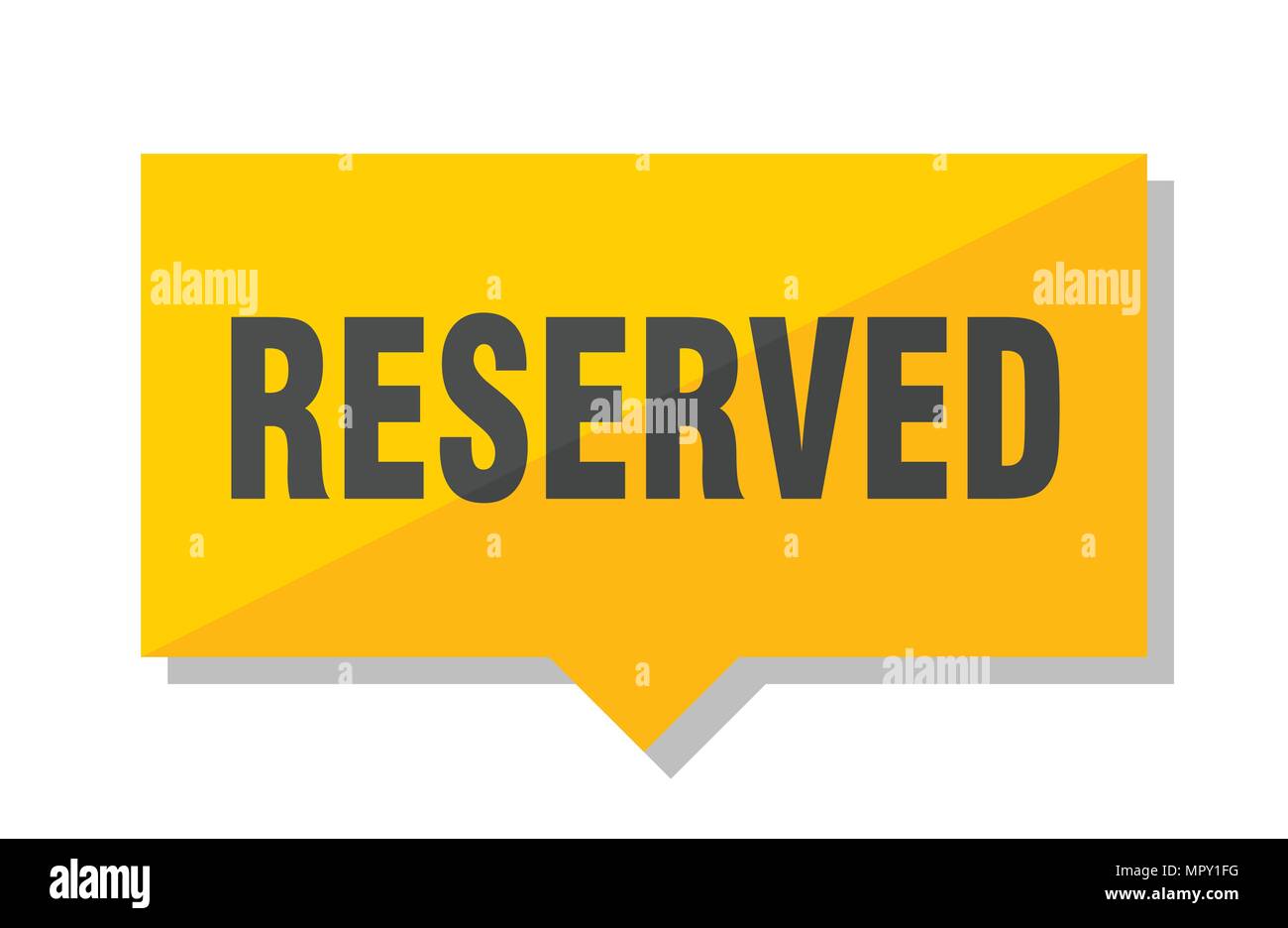 reserved yellow square price tag Stock Vector Image & Art - Alamy