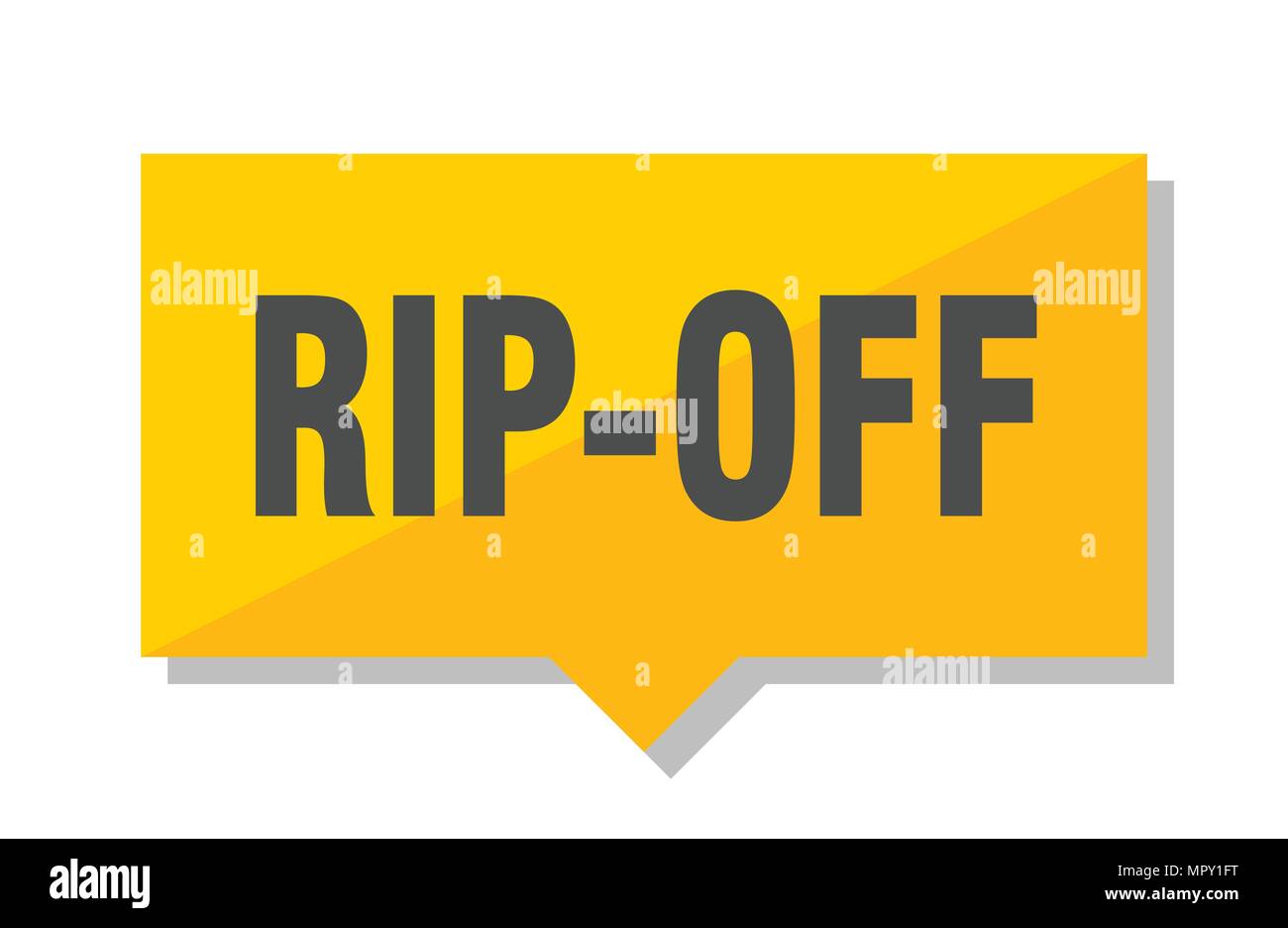 rip-off yellow square price tag Stock Vector Image & Art - Alamy