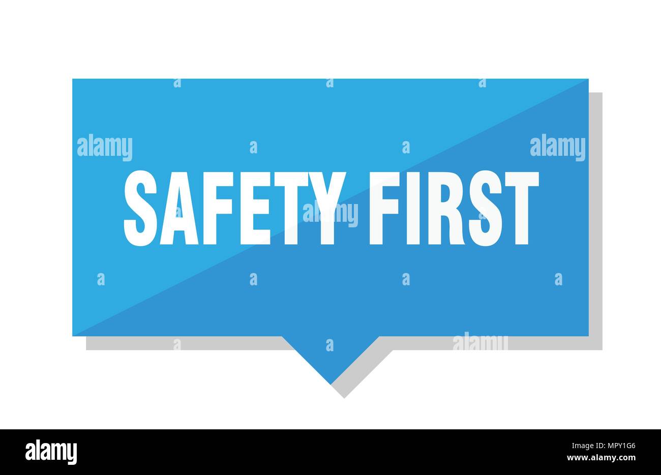 safety first blue square price tag Stock Vector Image & Art - Alamy