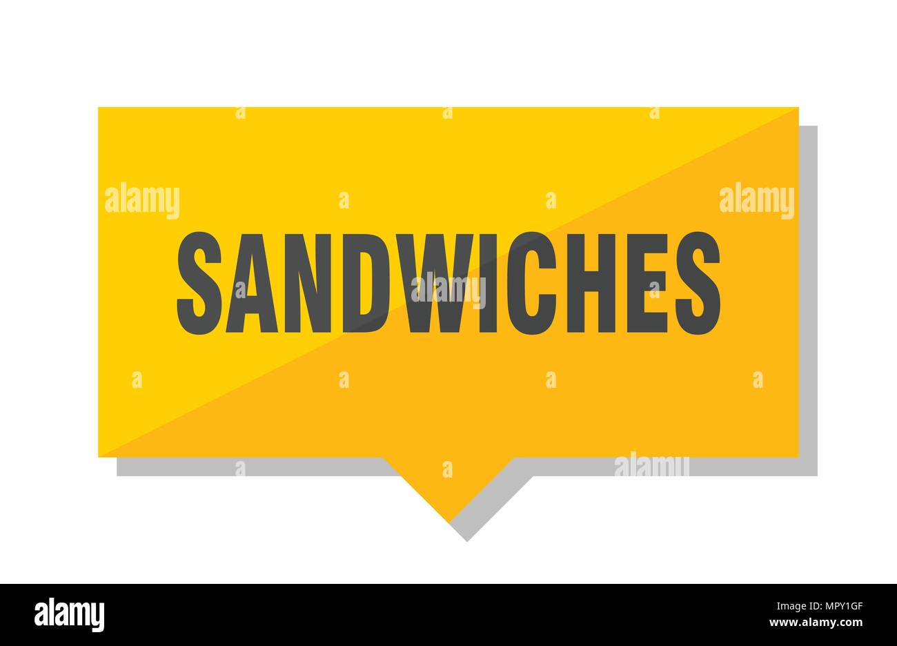 sandwiches yellow square price tag Stock Vector Image & Art - Alamy