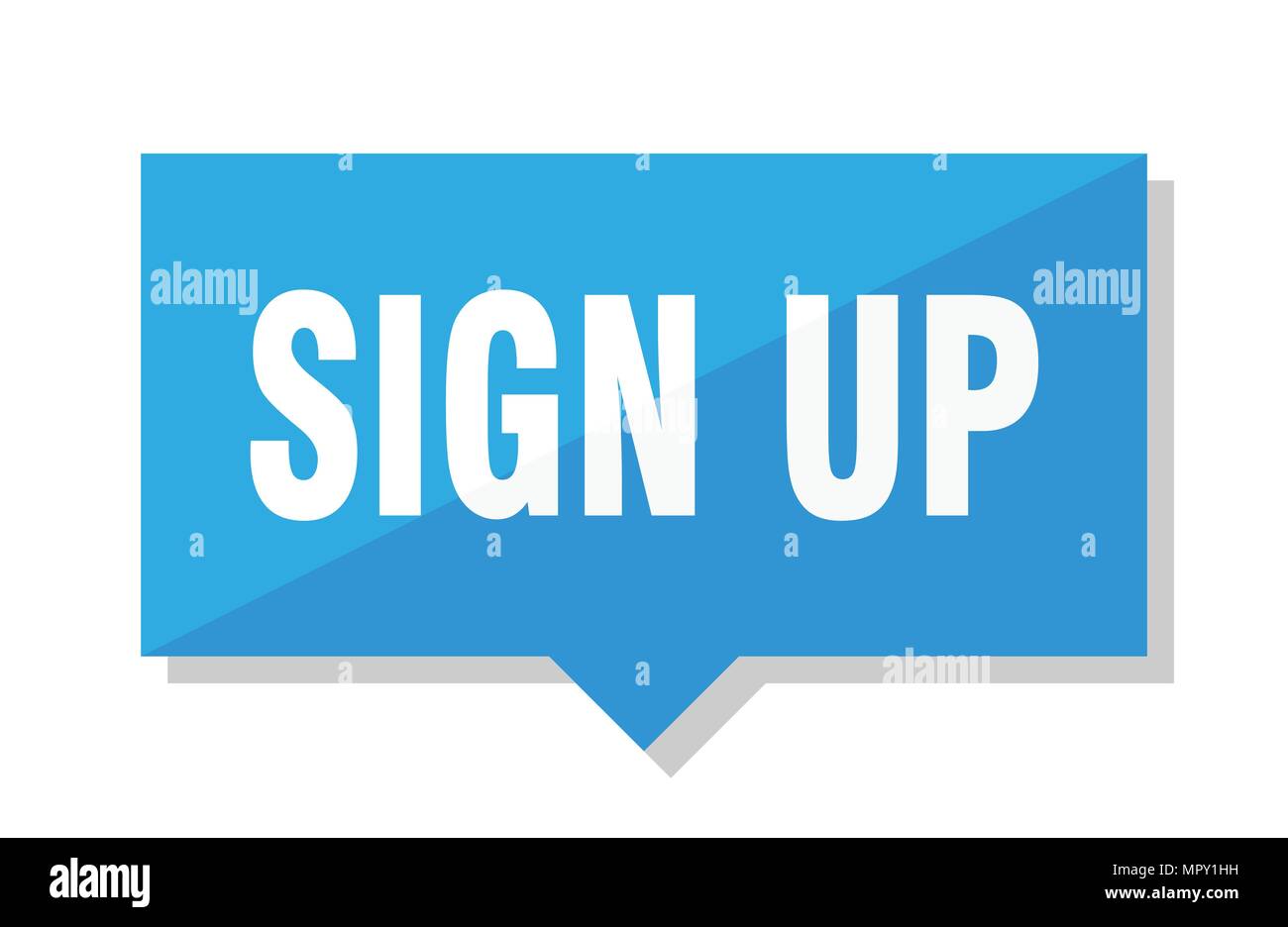 sign up blue square price tag Stock Vector Image & Art - Alamy
