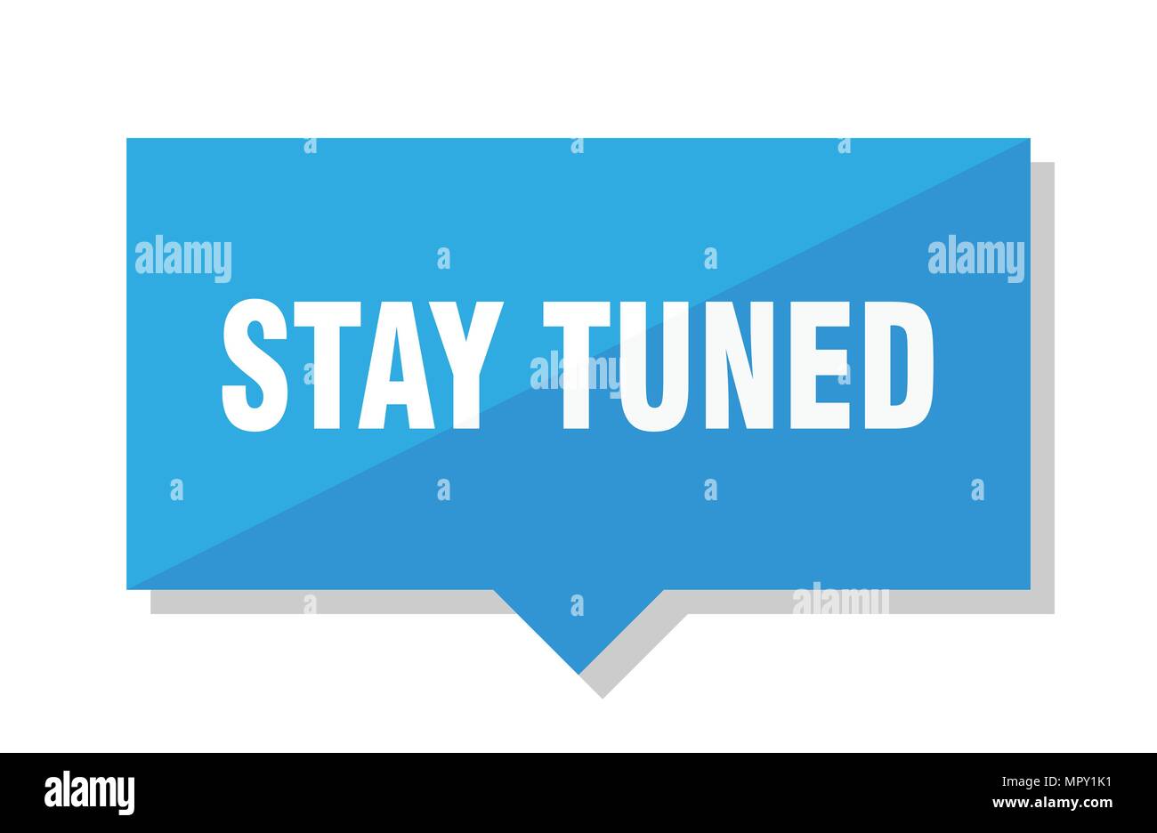 stay tuned blue square price tag Stock Vector Image & Art - Alamy