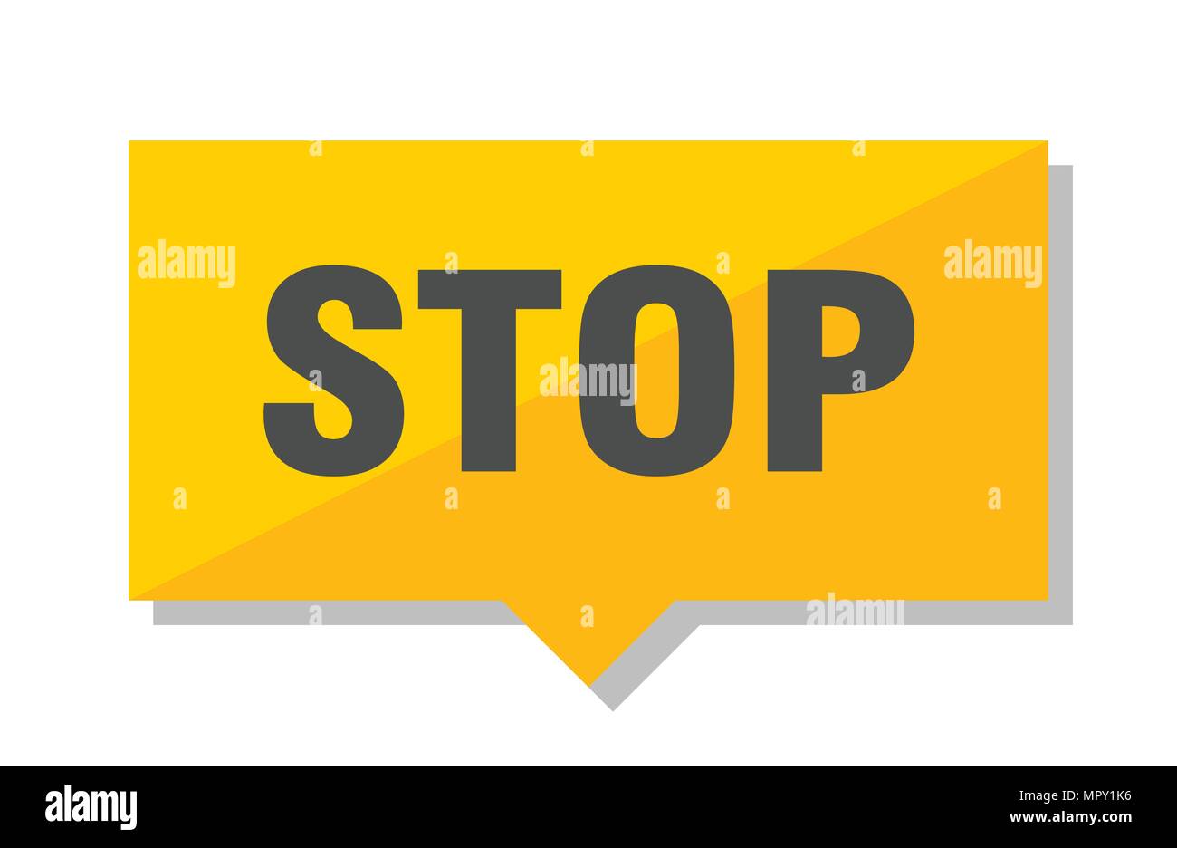 stop yellow square price tag Stock Vector Image & Art - Alamy