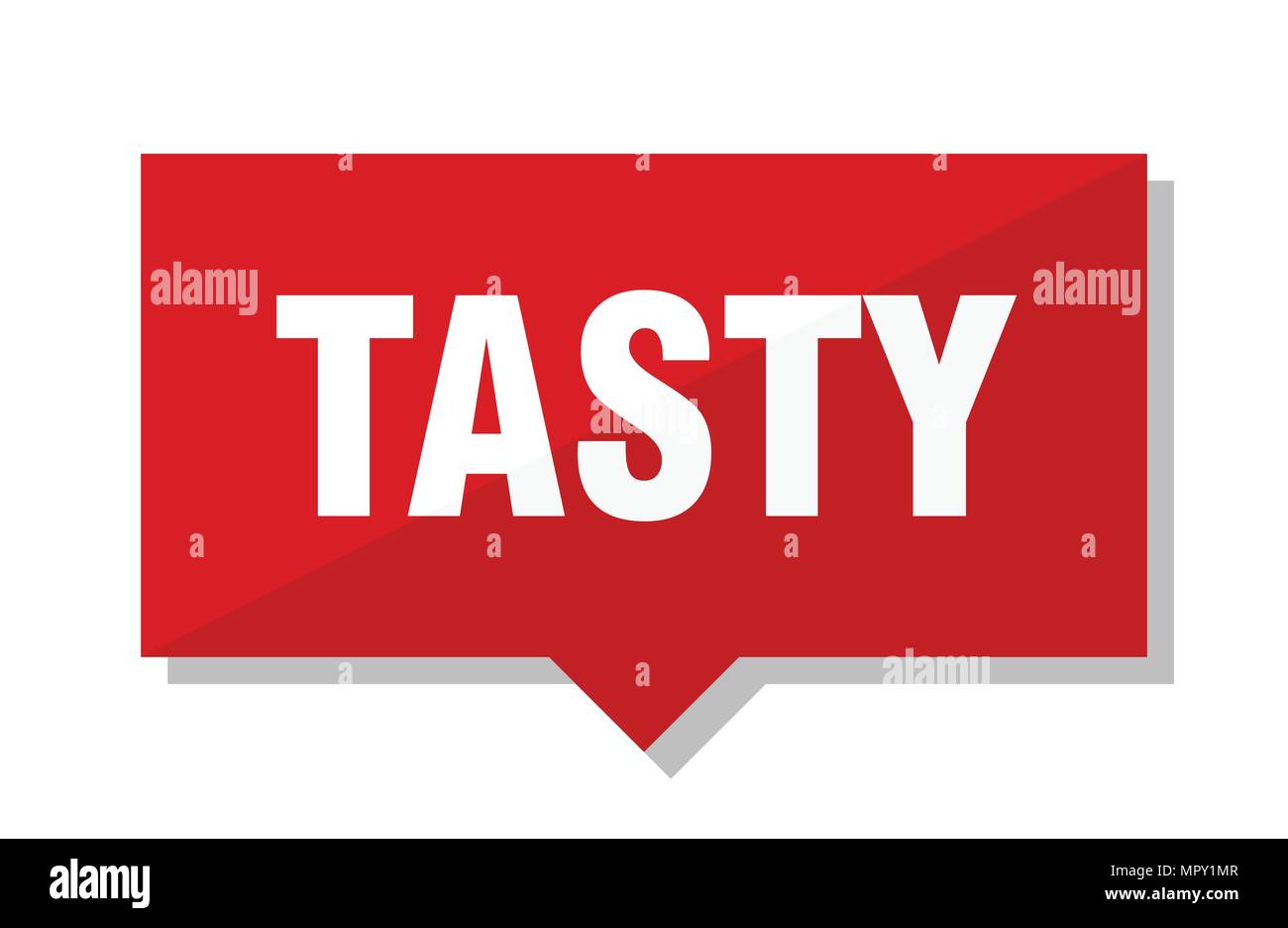 tasty red square price tag Stock Vector Image & Art - Alamy