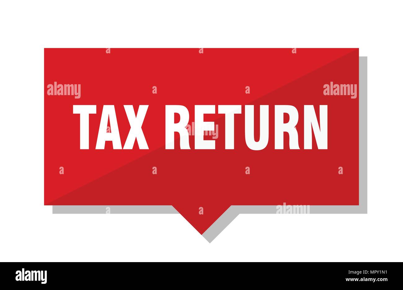 tax return red square price tag Stock Vector Image & Art - Alamy