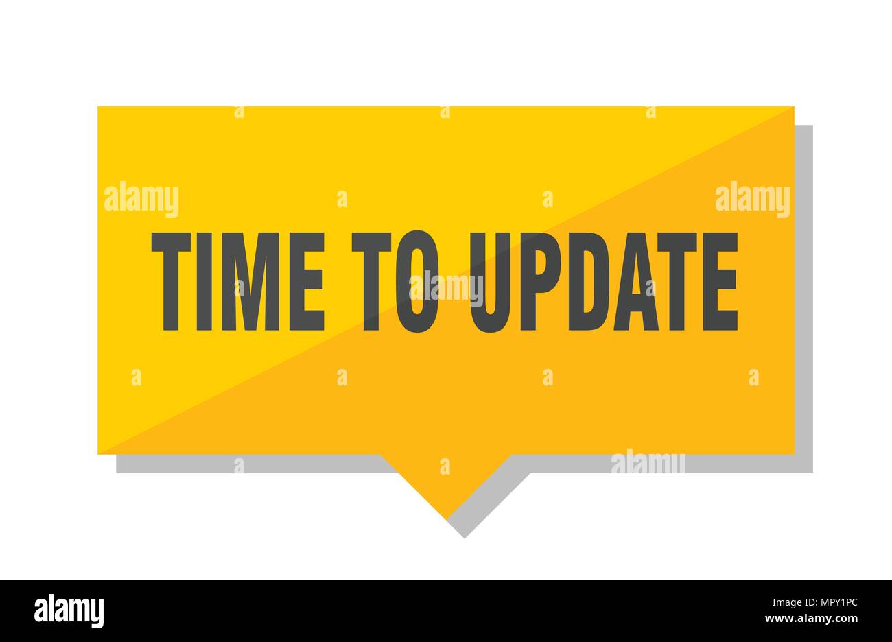 time to update yellow square price tag Stock Vector Image & Art - Alamy