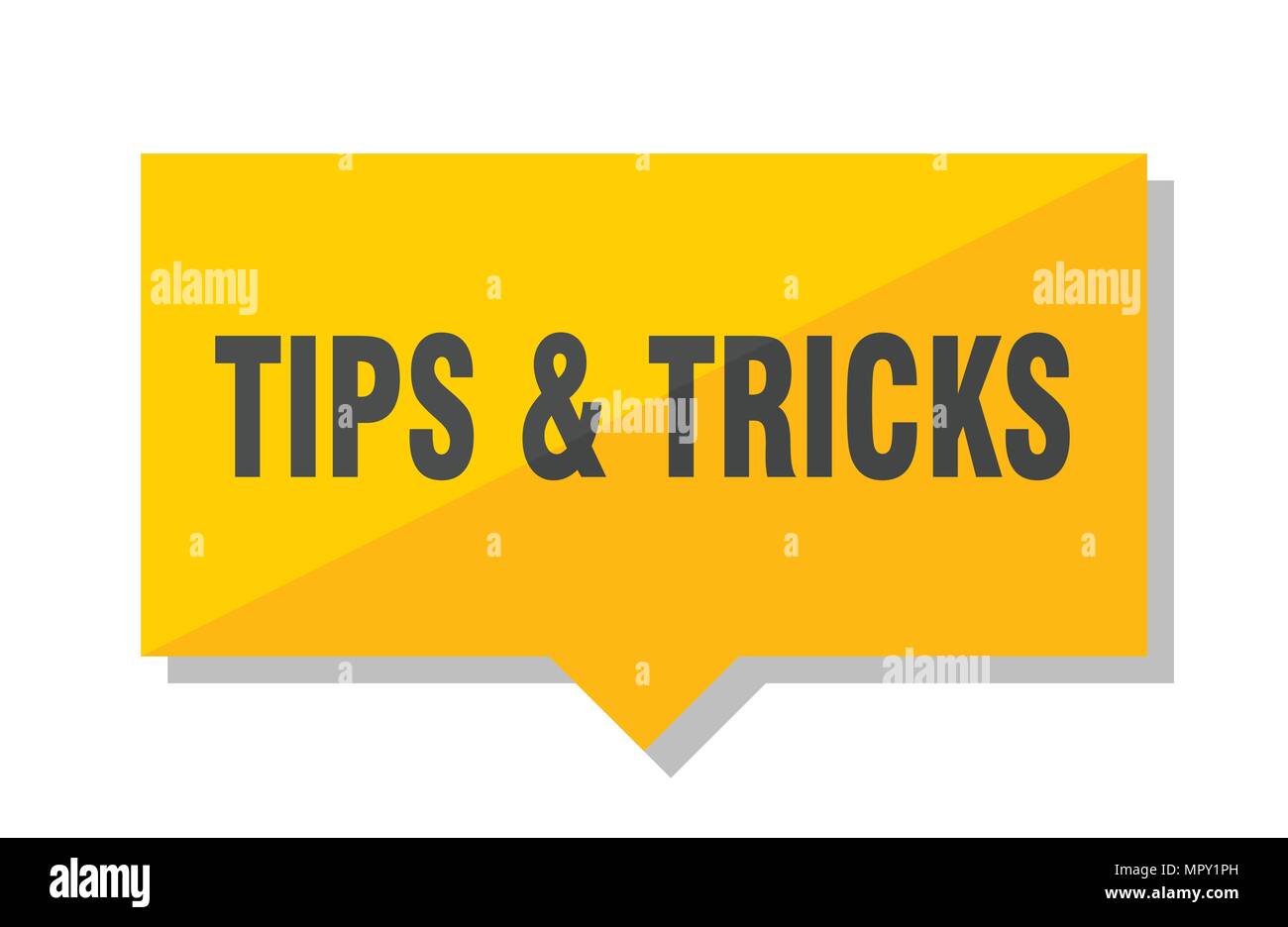 tips & tricks yellow square price tag Stock Vector Image & Art - Alamy