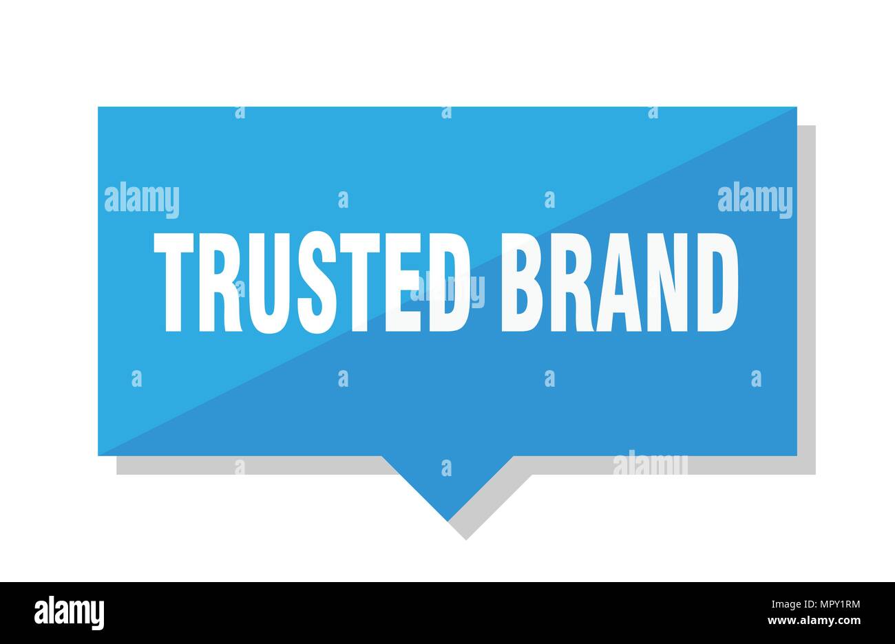 trusted brand blue square price tag Stock Vector Image & Art - Alamy