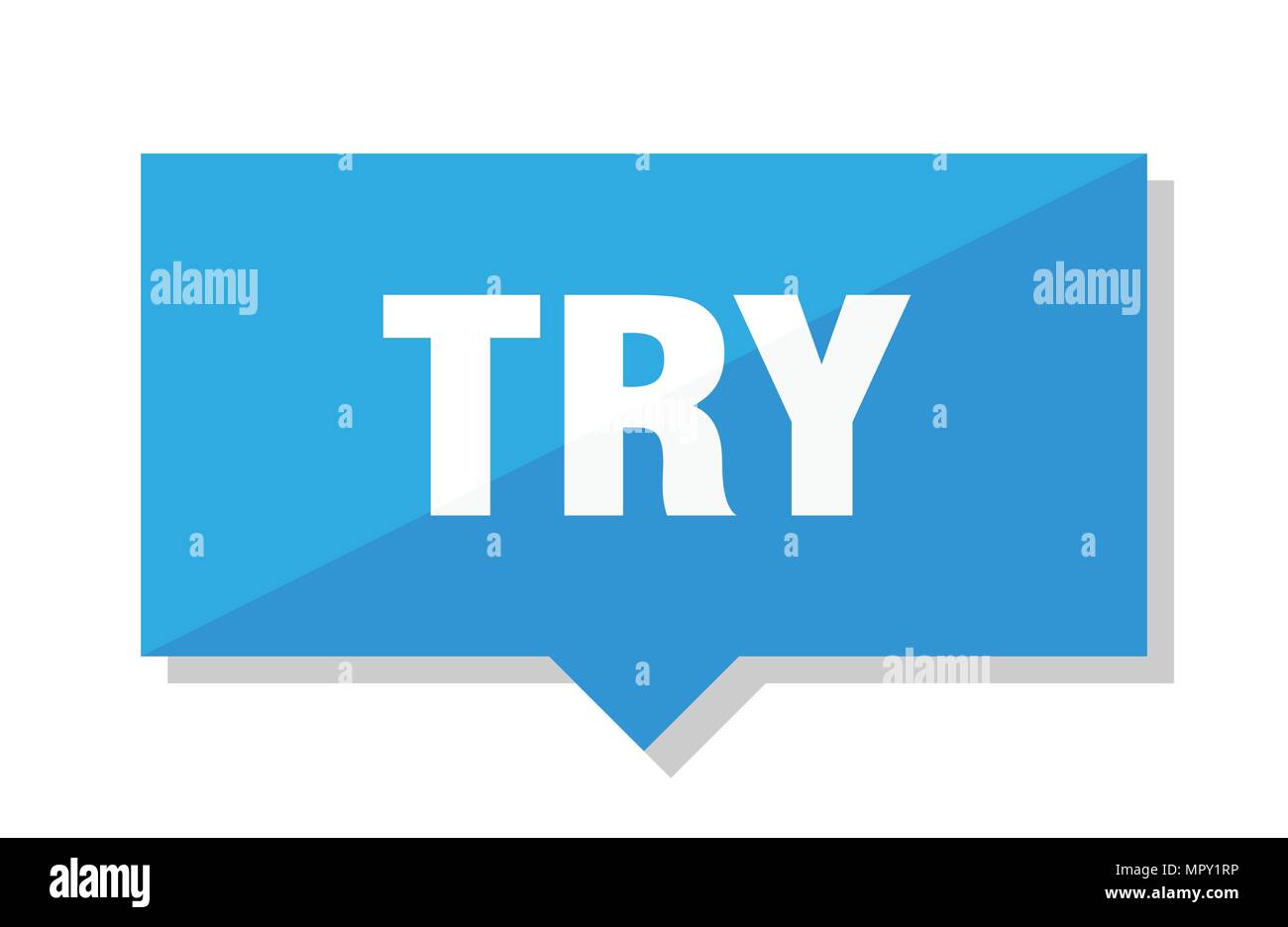 try blue square price tag Stock Vector Image & Art - Alamy