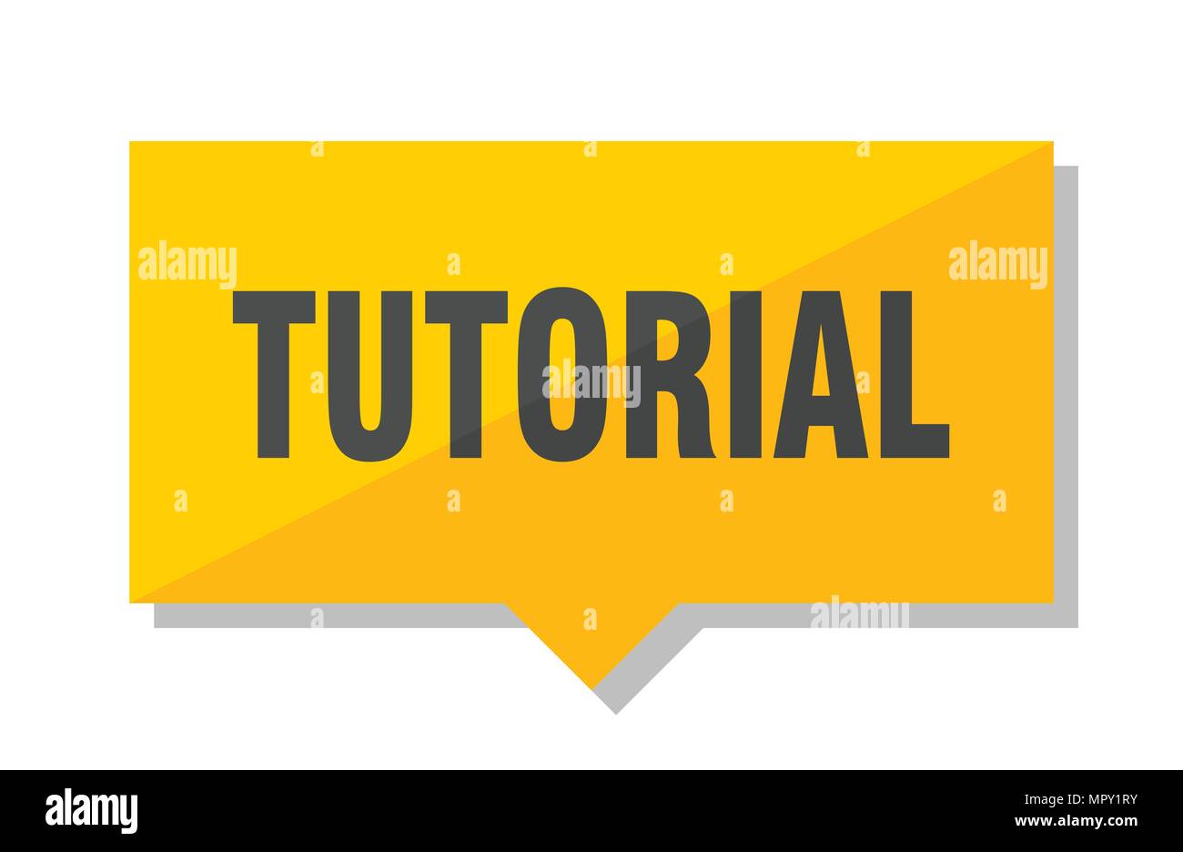 tutorial yellow square price tag Stock Vector Image & Art - Alamy