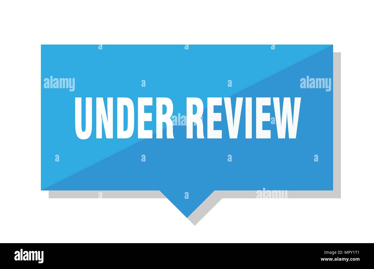 under review blue square price tag Stock Vector Image & Art - Alamy