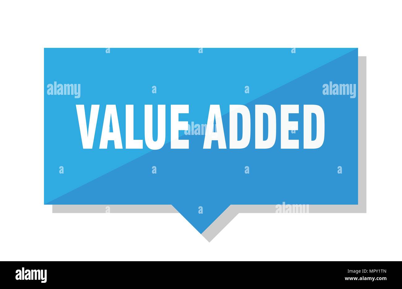 value added blue square price tag Stock Vector Image & Art - Alamy