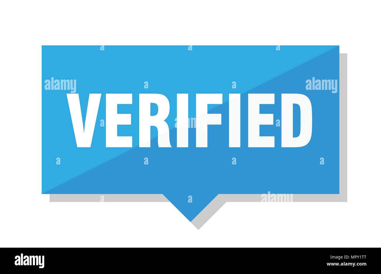 verified blue square price tag Stock Vector Image & Art - Alamy