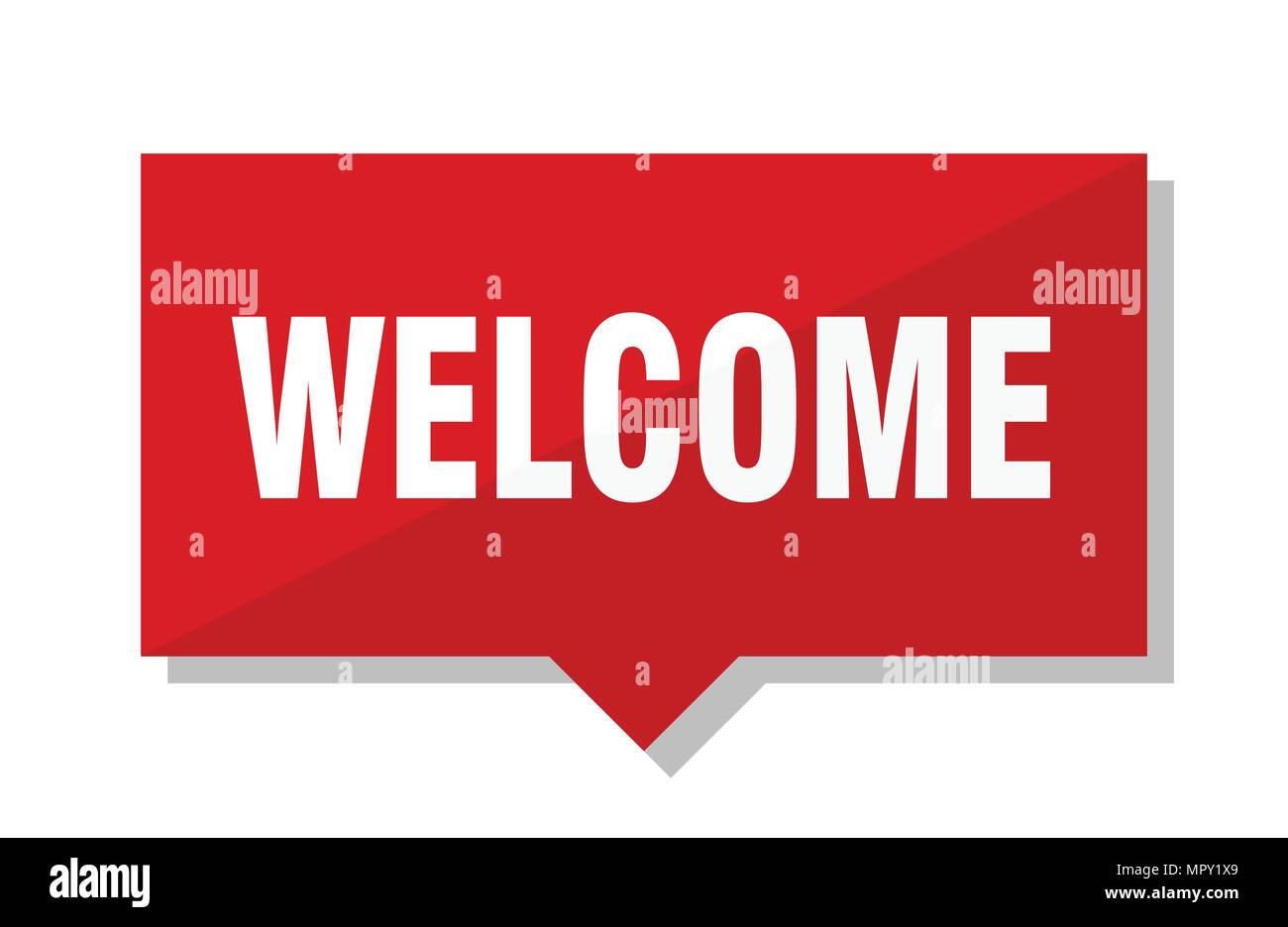 welcome red square price tag Stock Vector Image & Art - Alamy