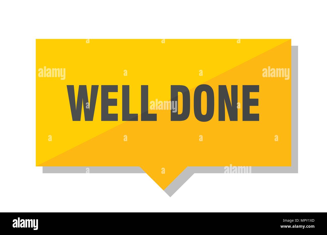 well done yellow square price tag Stock Vector Image & Art - Alamy