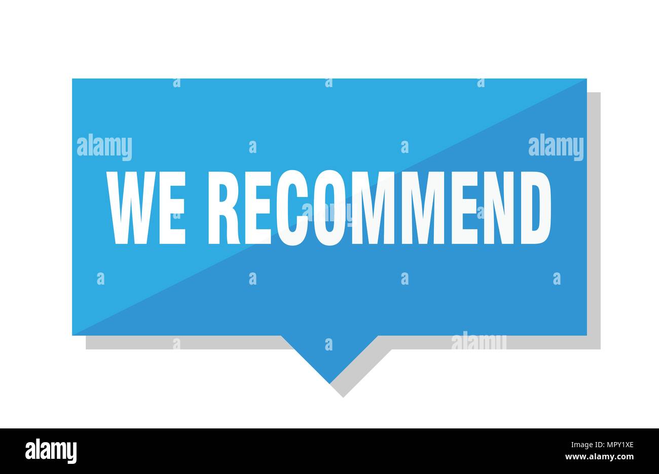 we recommend blue square price tag Stock Vector Image & Art - Alamy