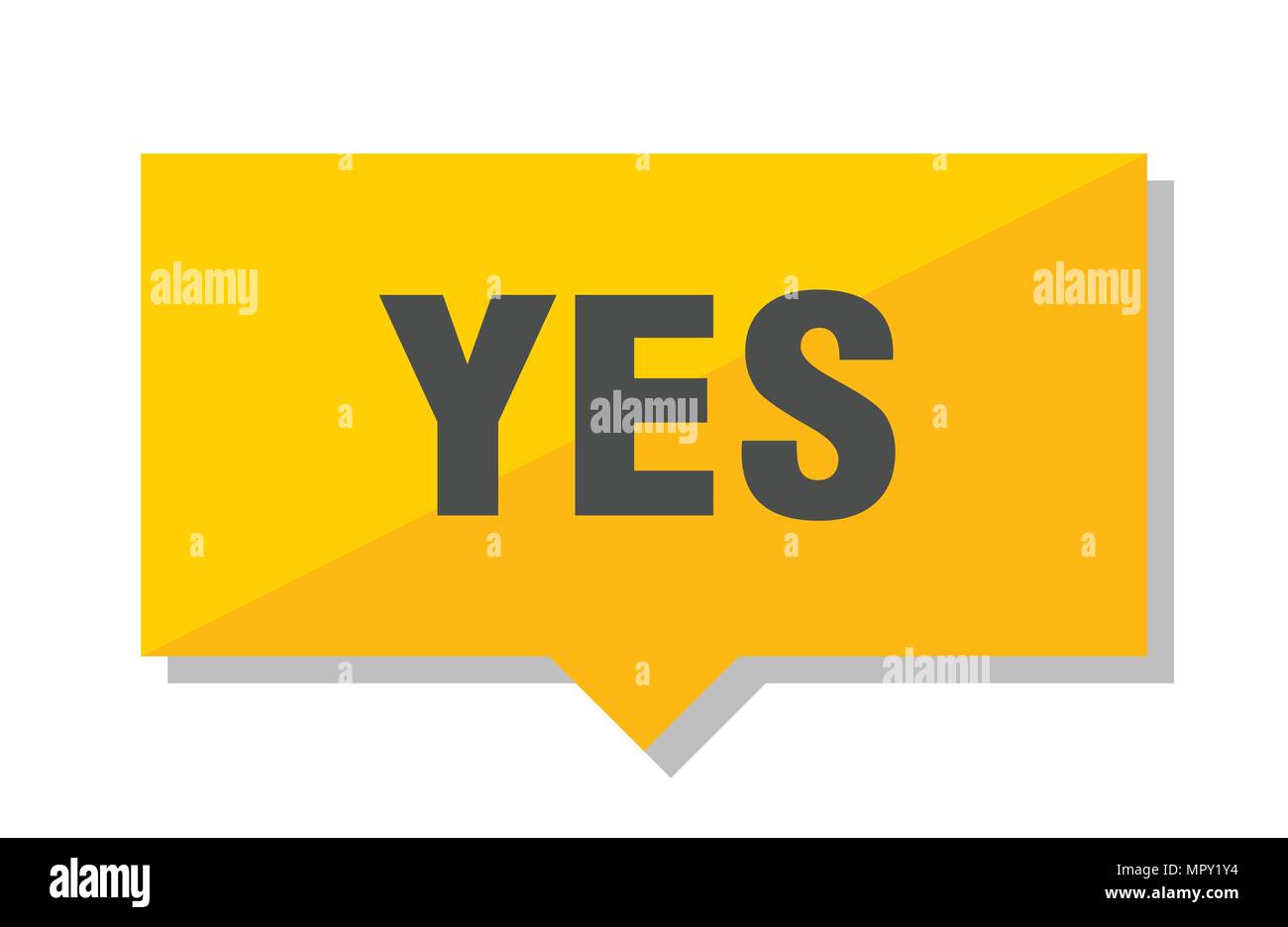 yes yellow square price tag Stock Vector Image & Art - Alamy