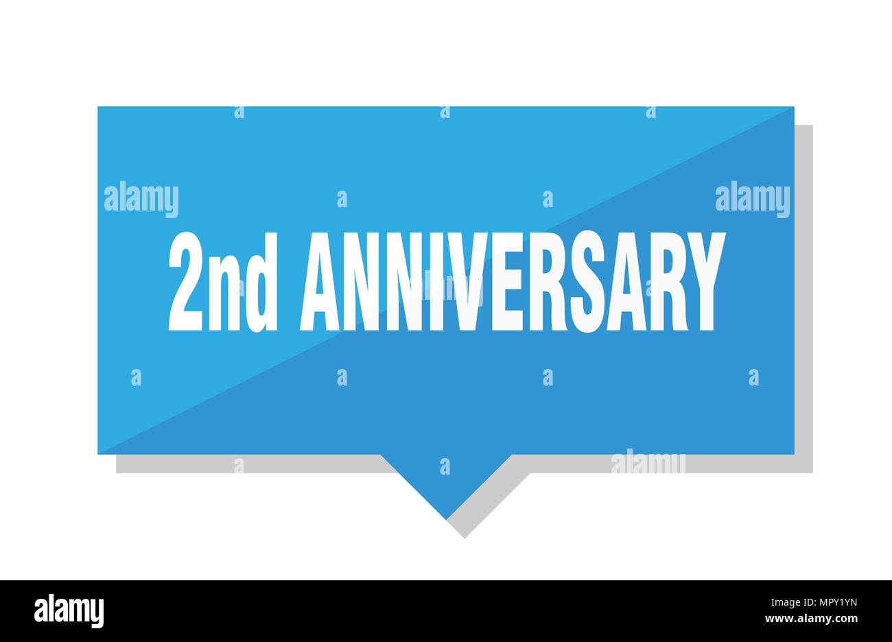 2nd anniversary blue square price tag Stock Vector Image & Art - Alamy