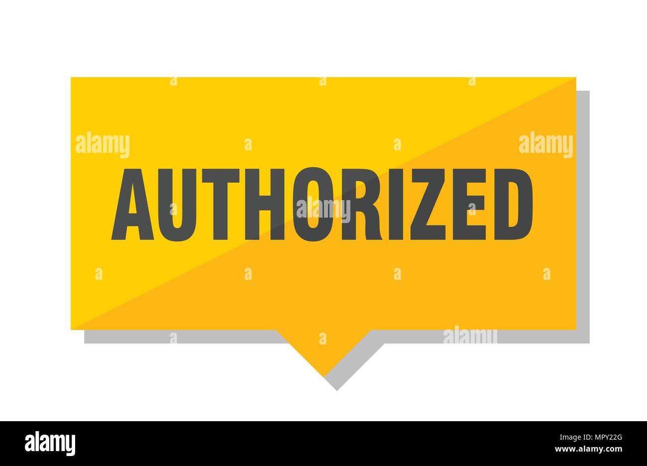 authorized yellow square price tag Stock Vector Image & Art - Alamy