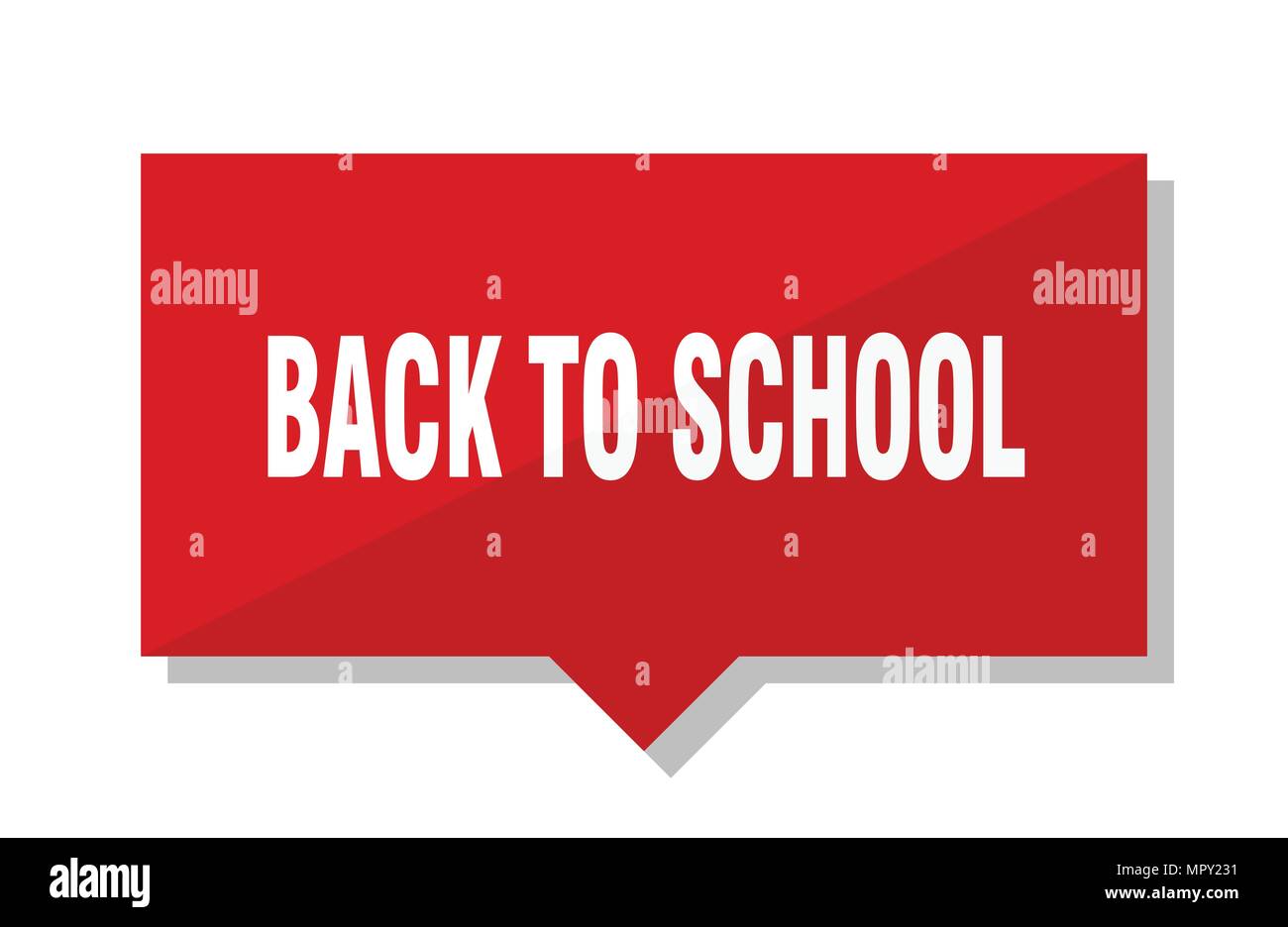 back to school red square price tag Stock Vector Image & Art - Alamy