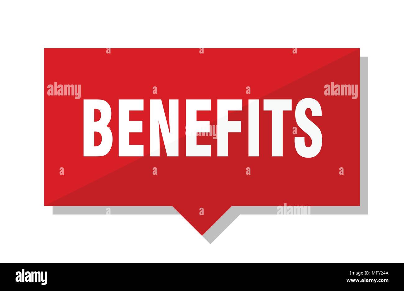 benefits red square price tag Stock Vector Image & Art - Alamy