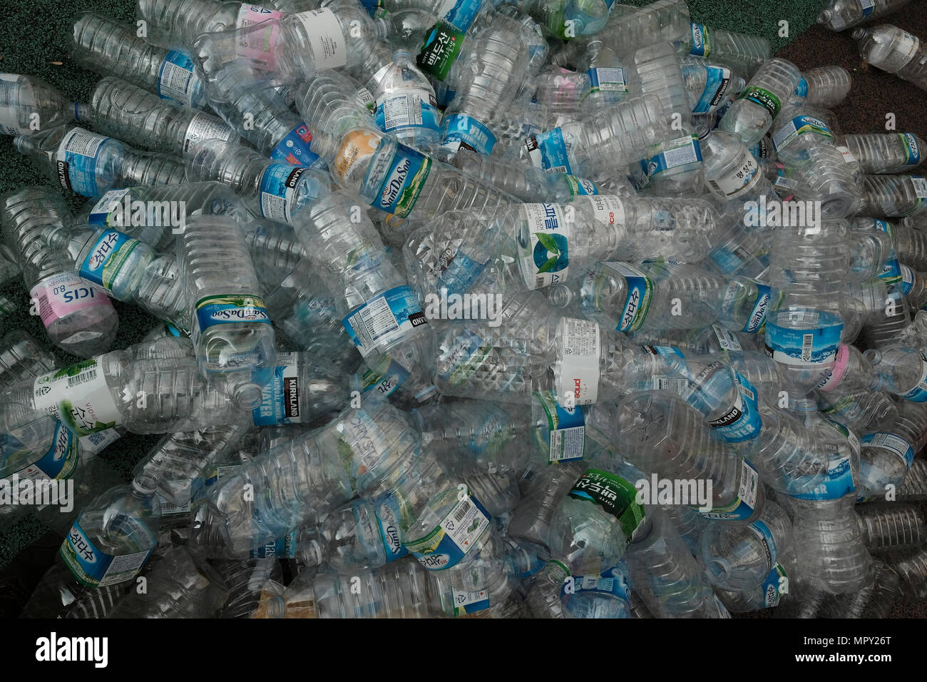 Empty plastic bottles colour hi-res stock photography and images - Alamy