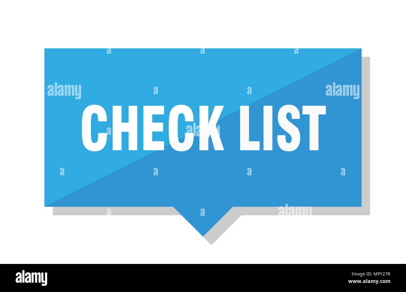 check list blue square price tag Stock Vector Image & Art - Alamy