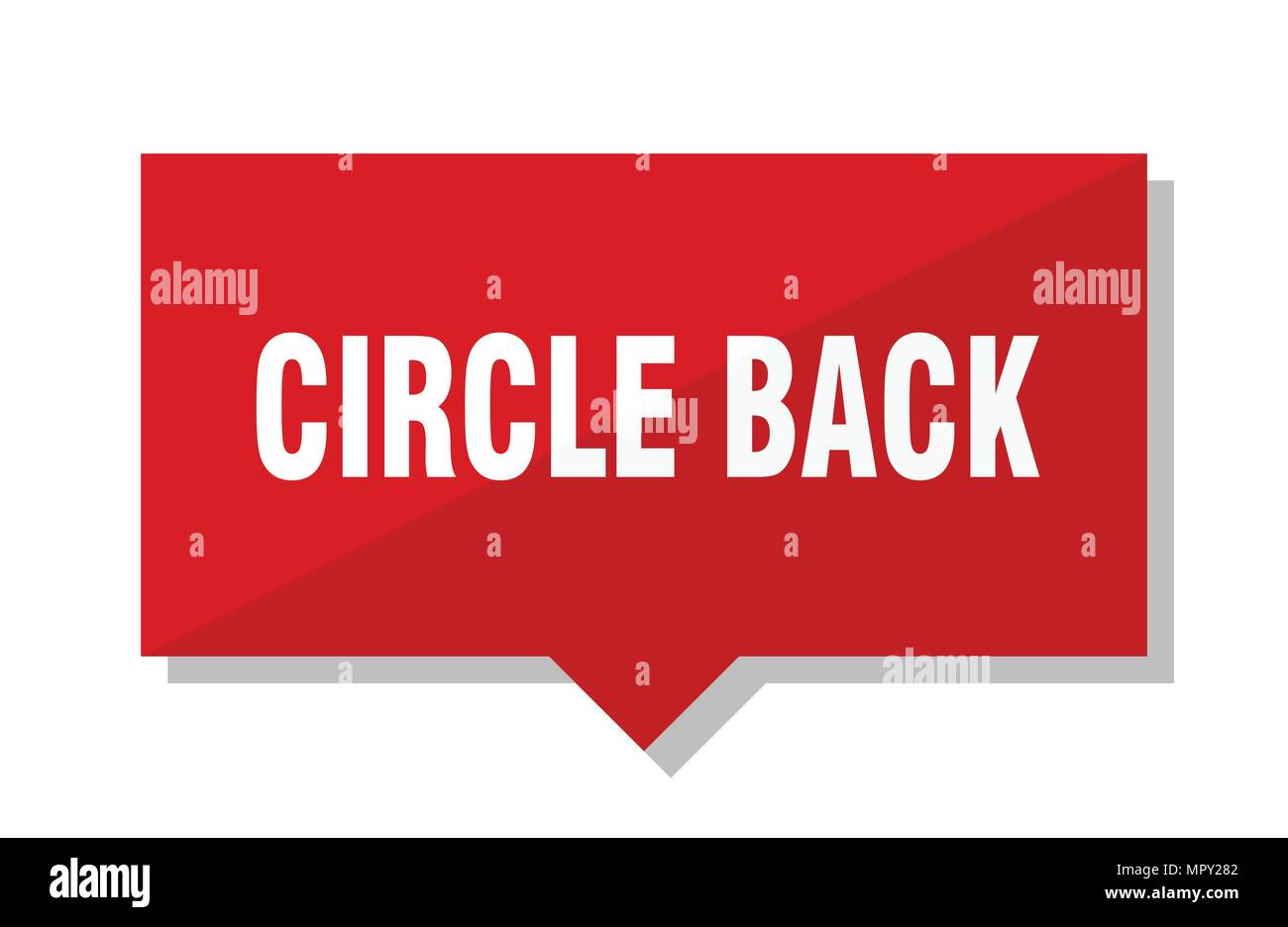 circle back red square price tag Stock Vector Image & Art - Alamy