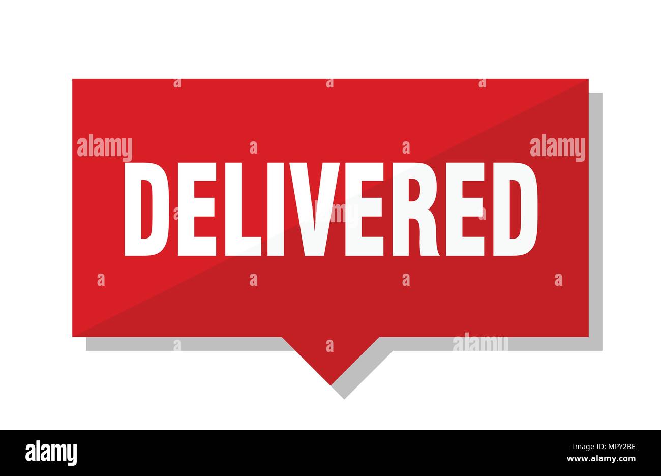 Delivered badge Cut Out Stock Images & Pictures - Alamy