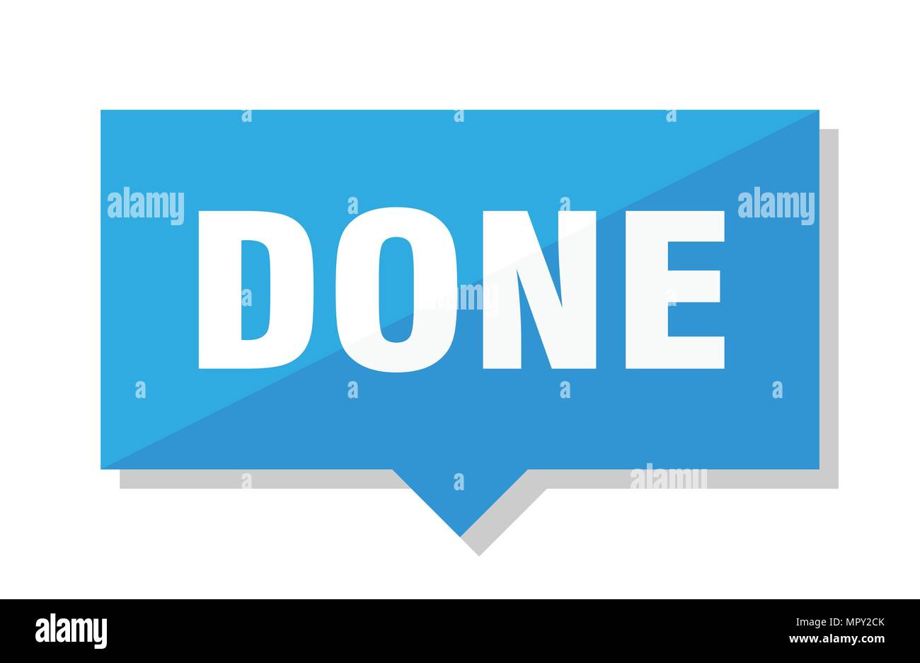 done blue square price tag Stock Vector Image & Art - Alamy