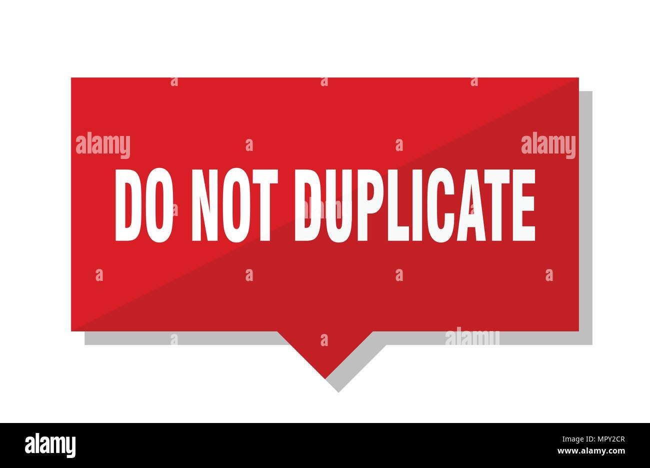 do not duplicate red square price tag Stock Vector Image & Art - Alamy