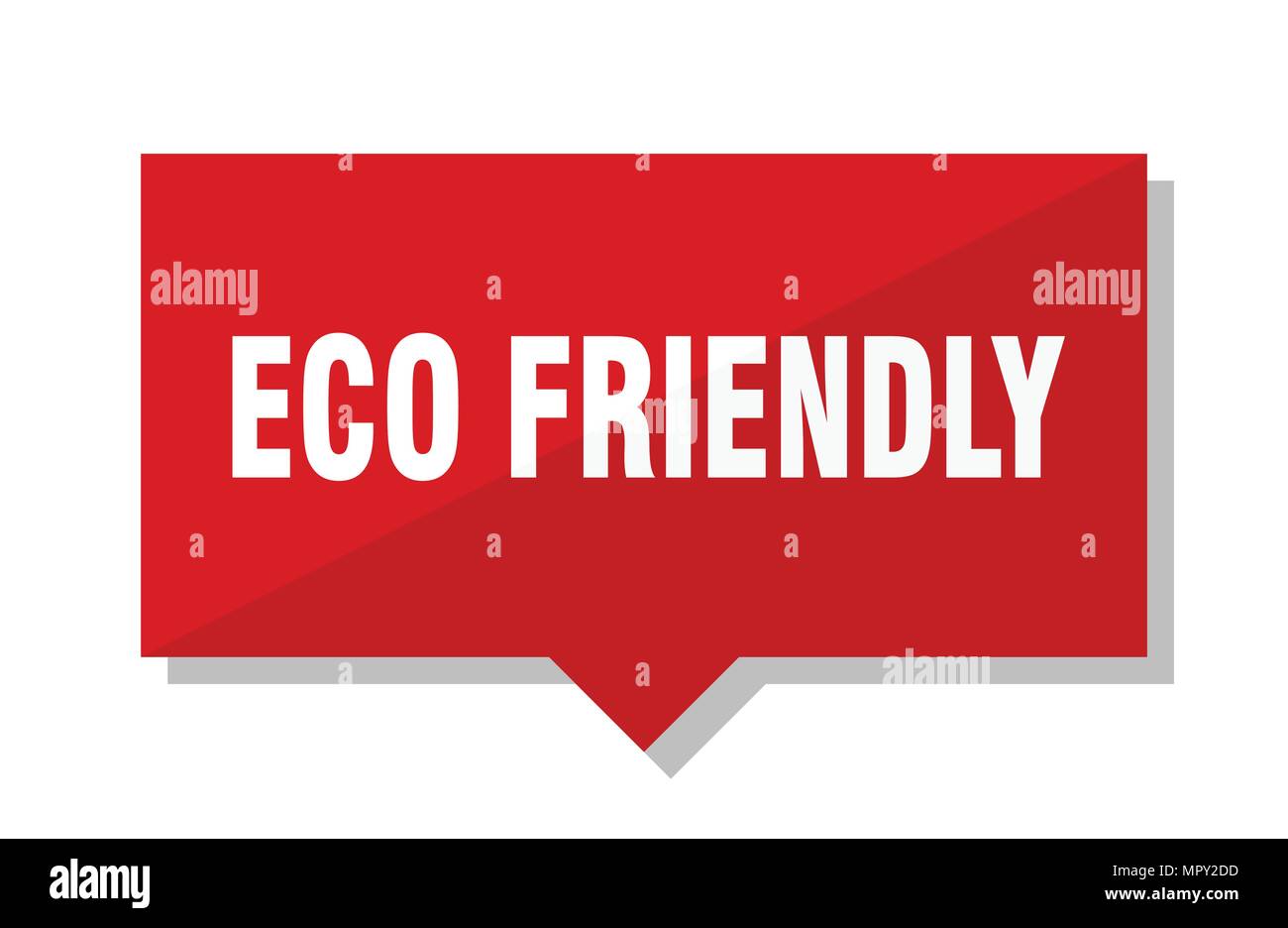 eco friendly red square price tag Stock Vector Image & Art - Alamy