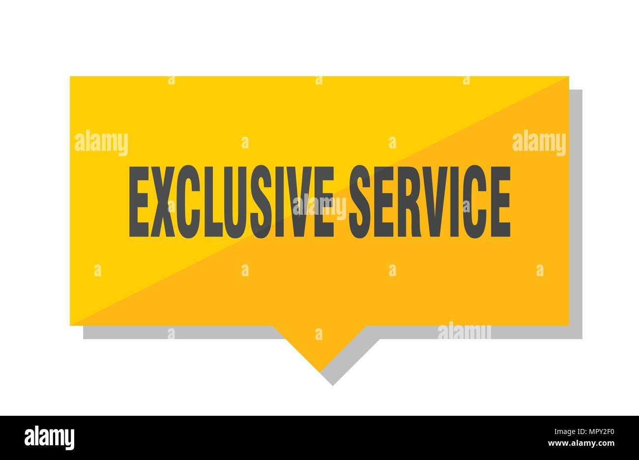 exclusive service yellow square price tag Stock Vector Image & Art - Alamy