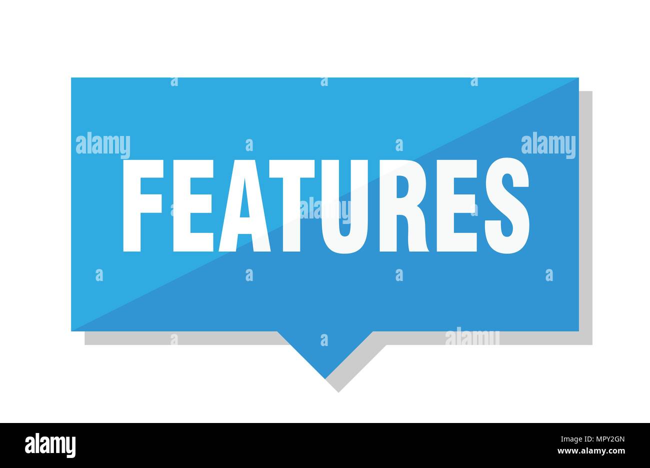 features blue square price tag Stock Vector Image & Art - Alamy