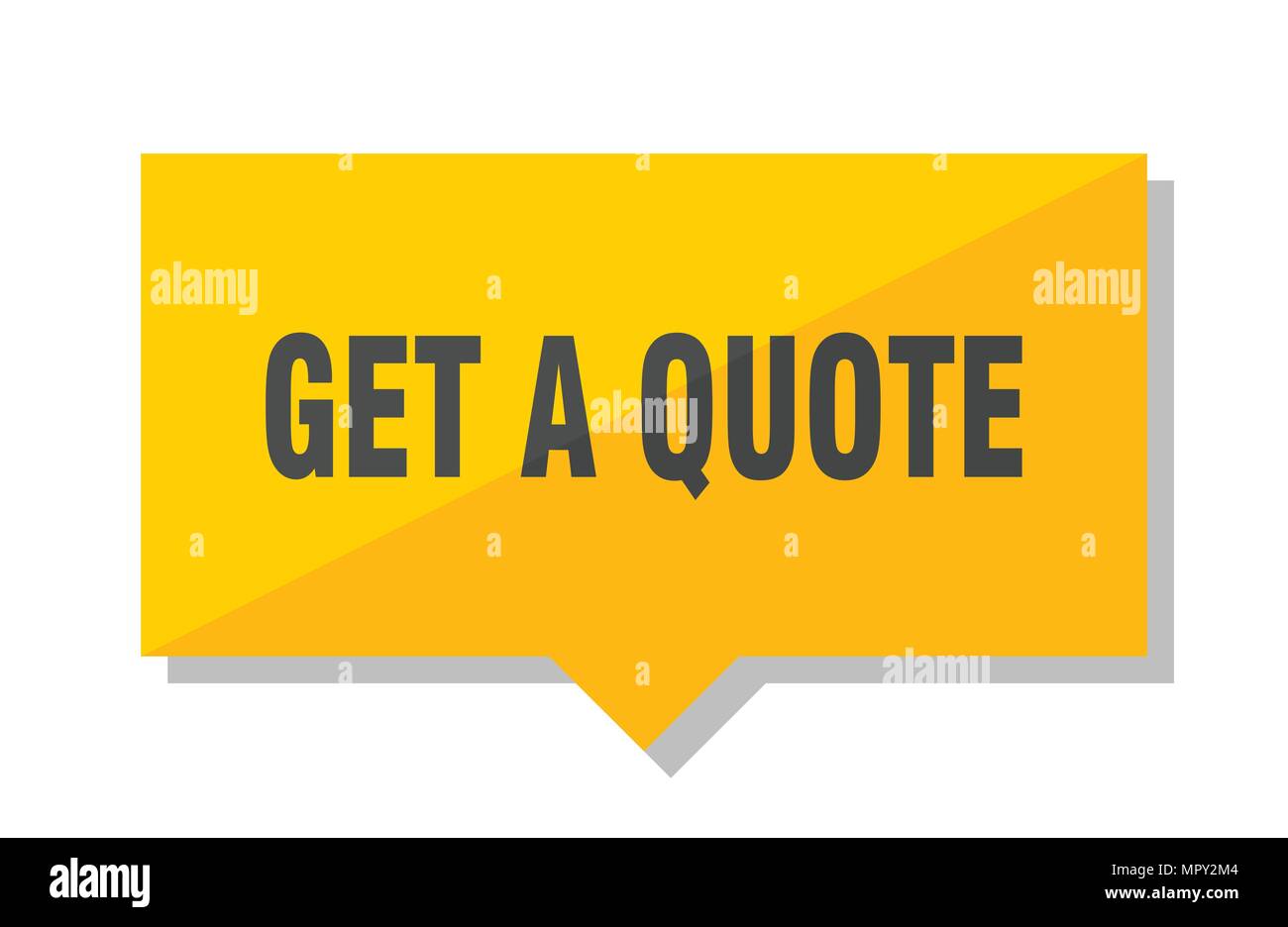 get a quote yellow square price tag Stock Vector Image & Art - Alamy
