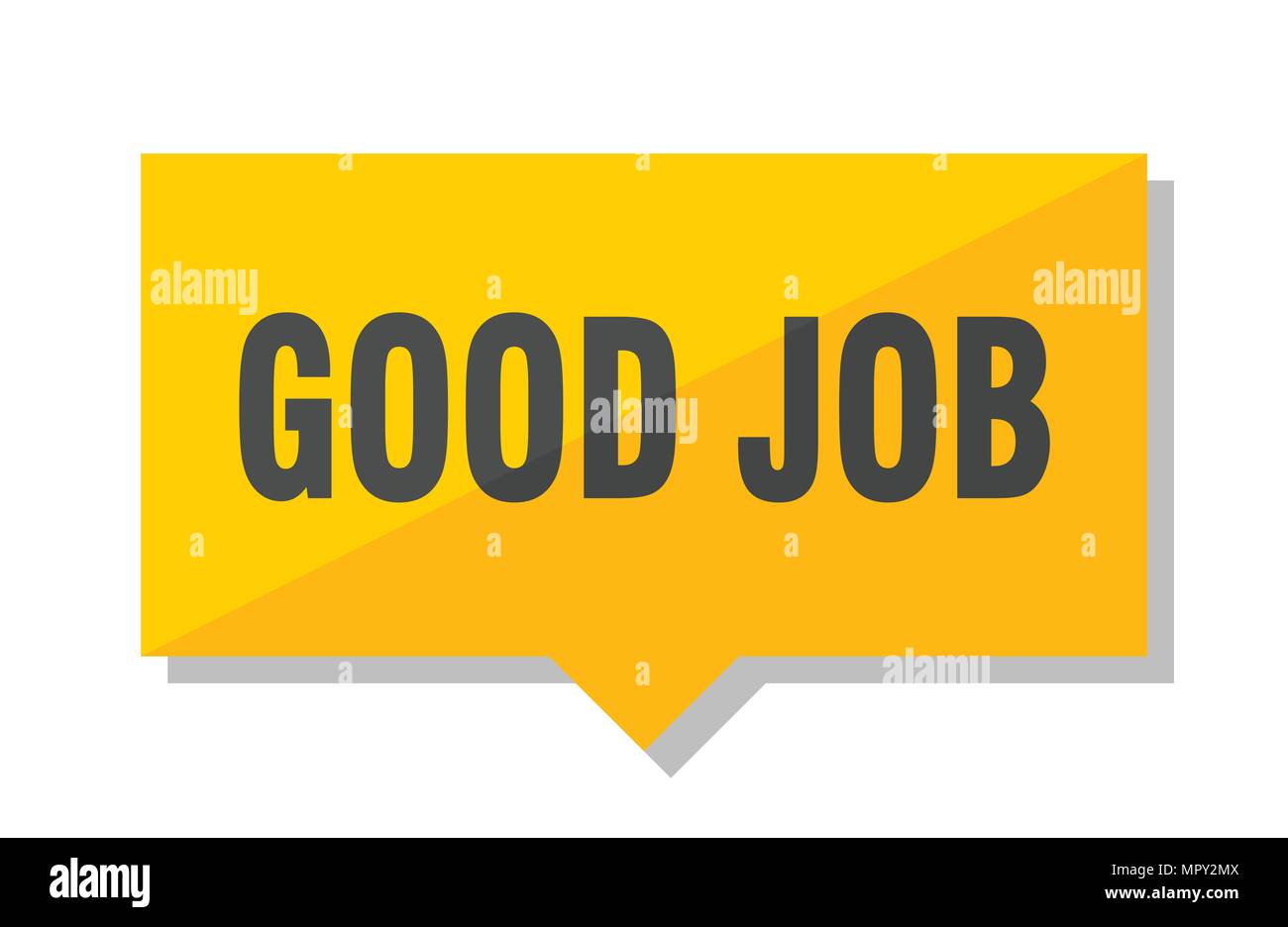 good job yellow square price tag Stock Vector Image & Art - Alamy