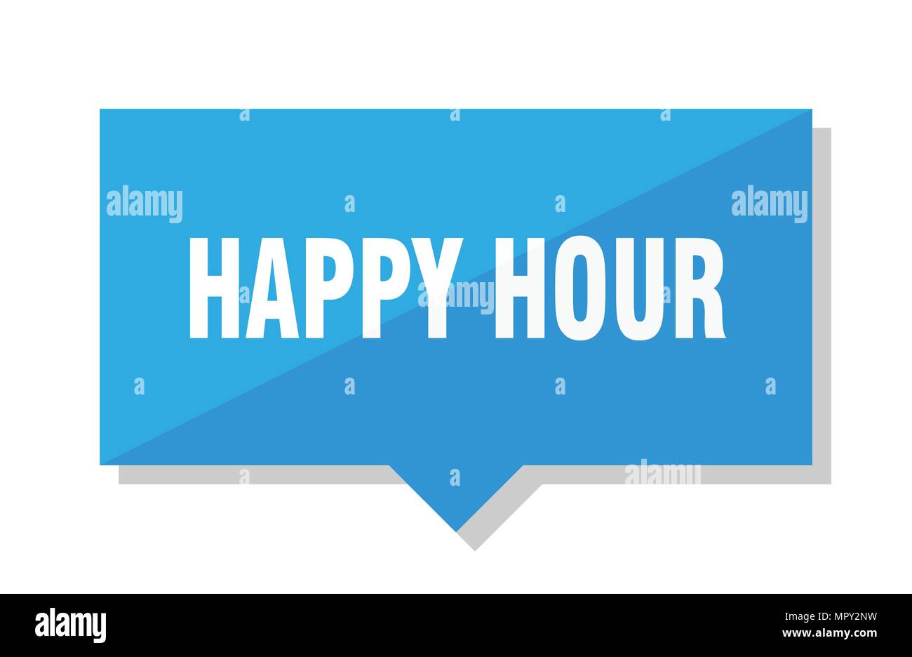 happy hour blue square price tag Stock Vector Image & Art - Alamy