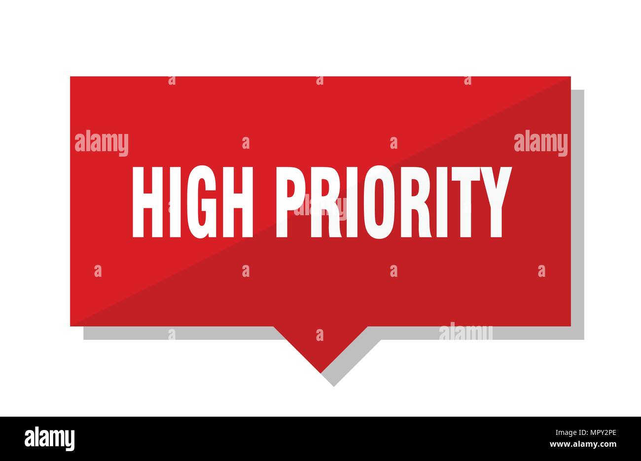 high priority red square price tag Stock Vector Image & Art - Alamy