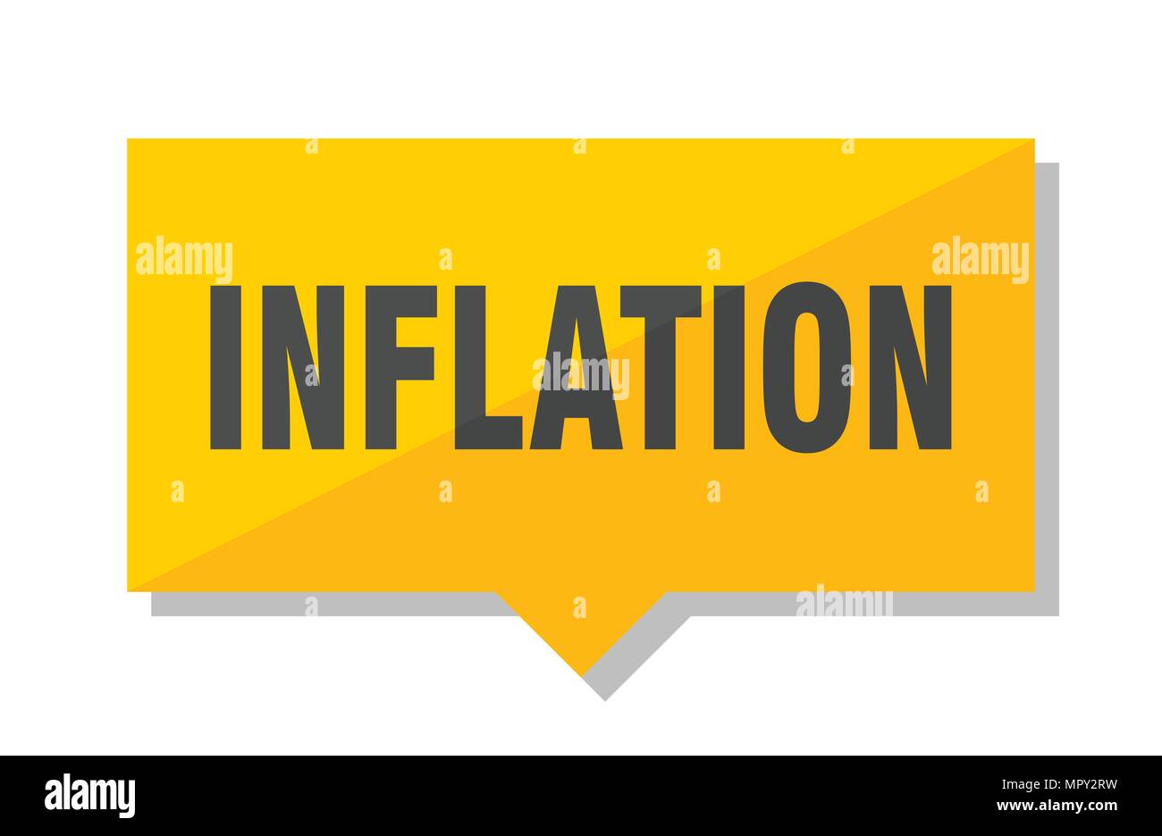 inflation yellow square price tag Stock Vector Image & Art - Alamy