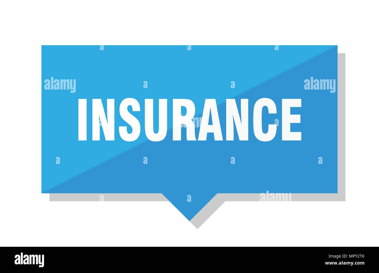 insurance blue square price tag Stock Vector Image & Art - Alamy
