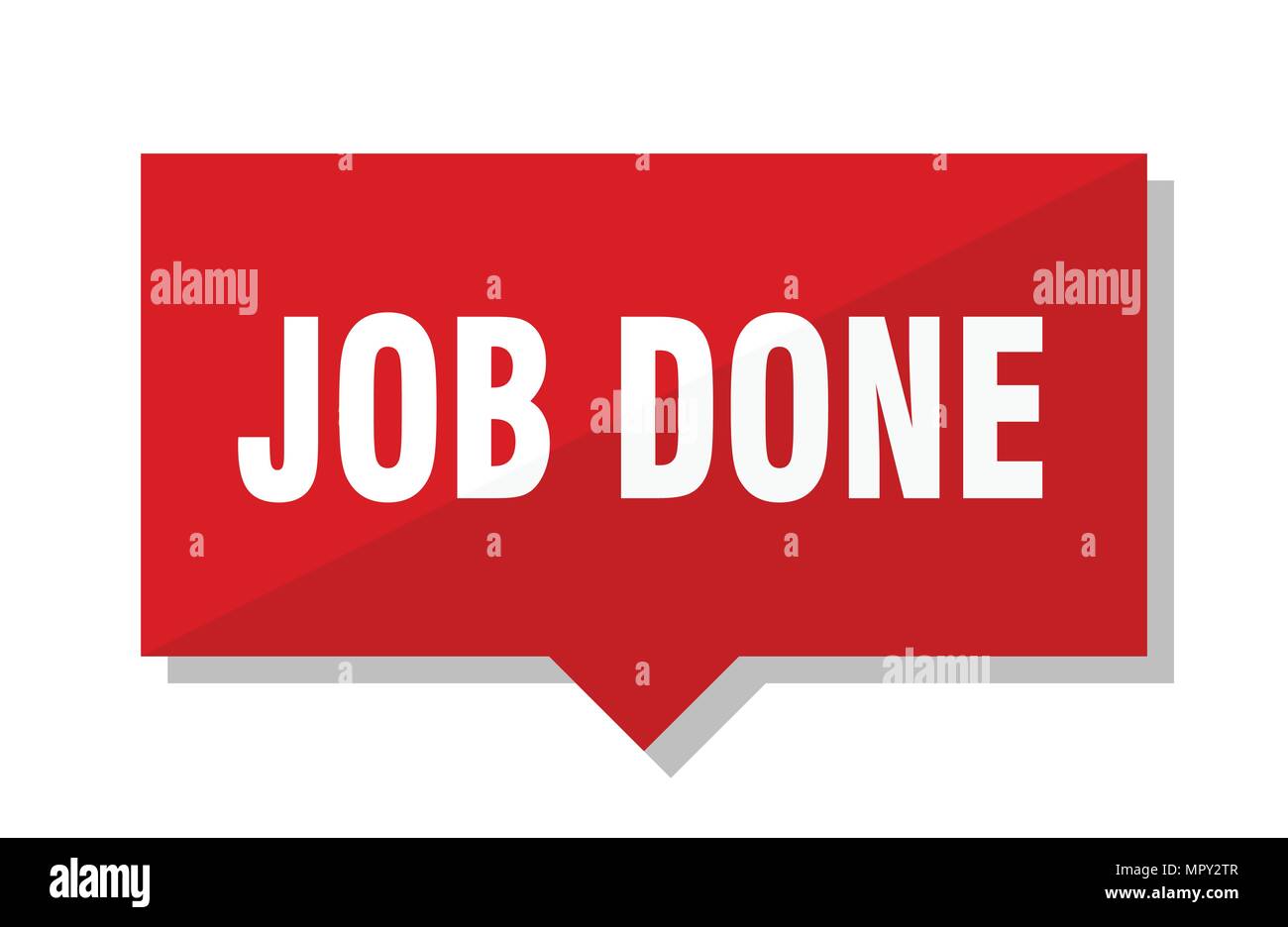 job done red square price tag Stock Vector Image & Art - Alamy
