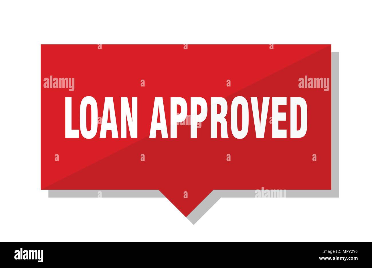 loan approved red square price tag Stock Vector Image & Art - Alamy