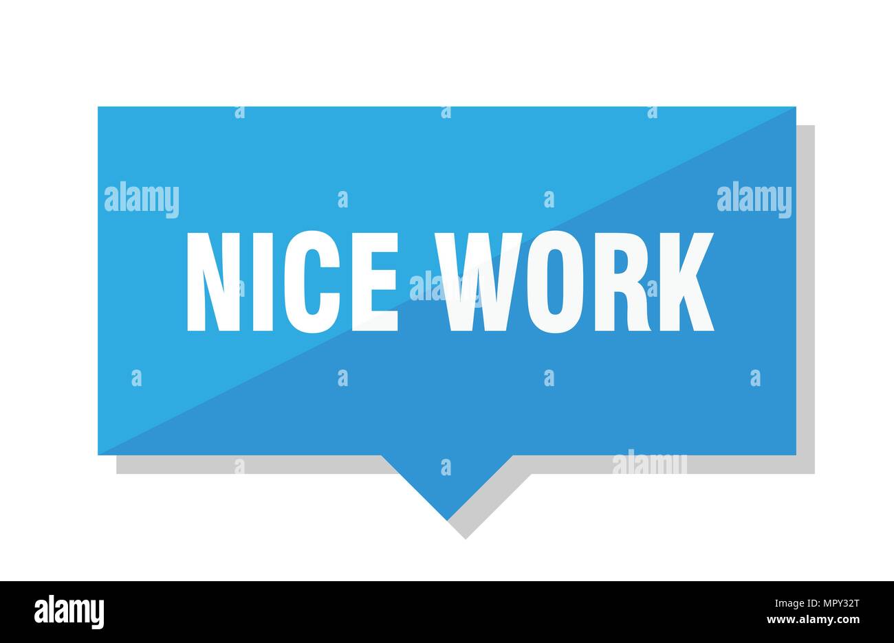 nice work blue square price tag Stock Vector Image & Art - Alamy