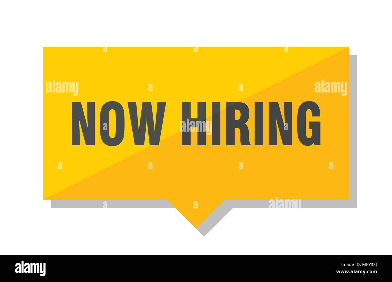 now hiring yellow square price tag Stock Vector Image & Art - Alamy