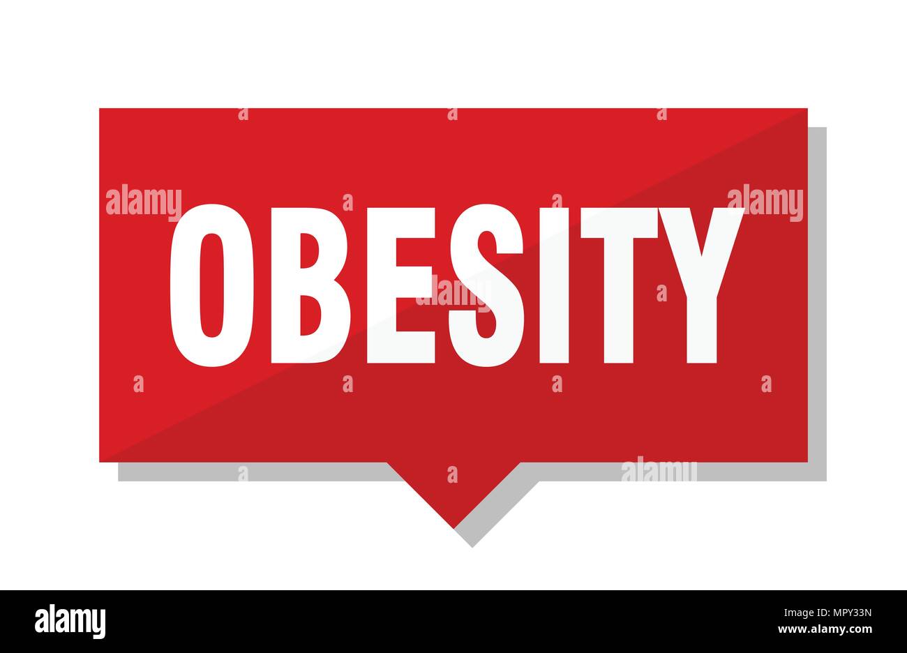 obesity red square price tag Stock Vector Image & Art - Alamy