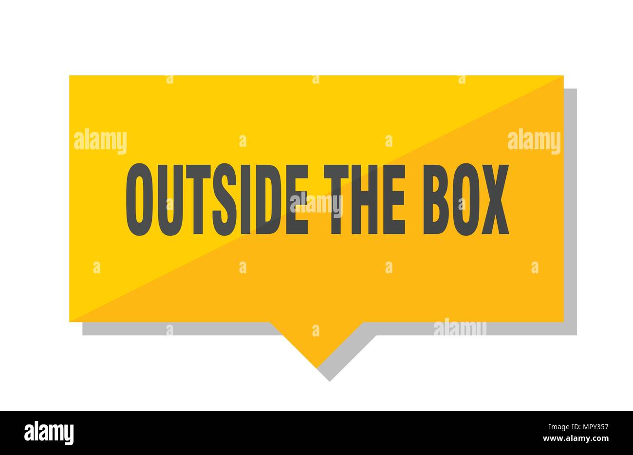outside the box yellow square price tag Stock Vector Image & Art - Alamy